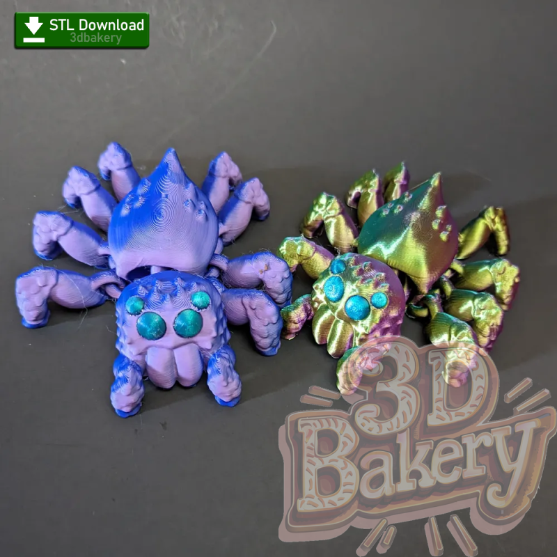 Articulated Jumping Spider [STL File Download] – 3DBakery
